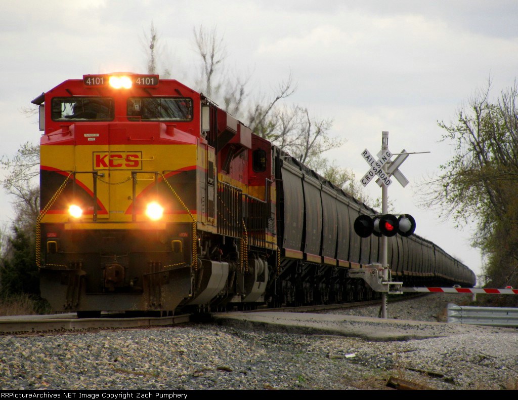 Northbound KCS Empty Grain Train